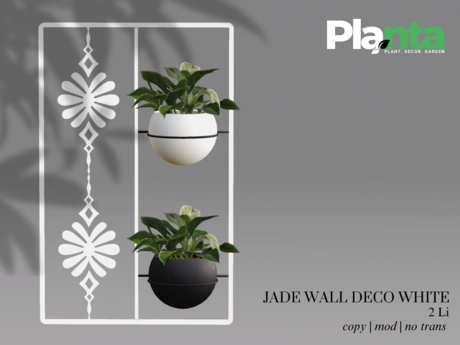 Second Life Marketplace - Planta - Jade Wall Deco White